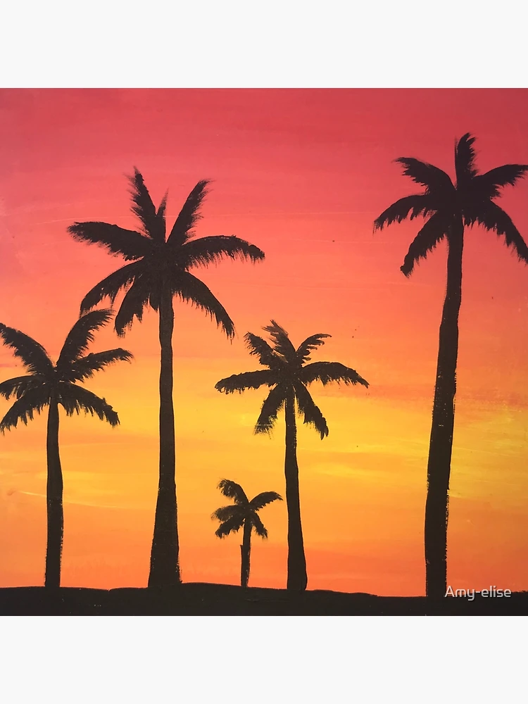 Paintings Of Sunsets With Palm Trees