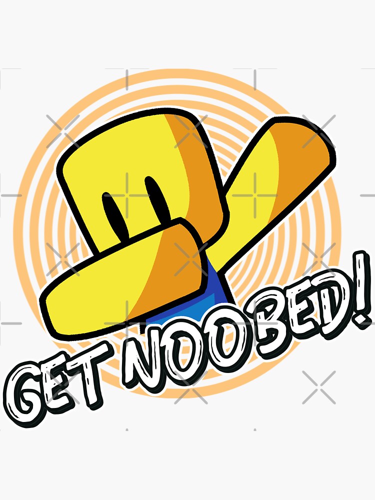 Pegatina «¡Consigue Noobed! Roblox Meme Dabbing Dab Hand Drawn Gaming ...
