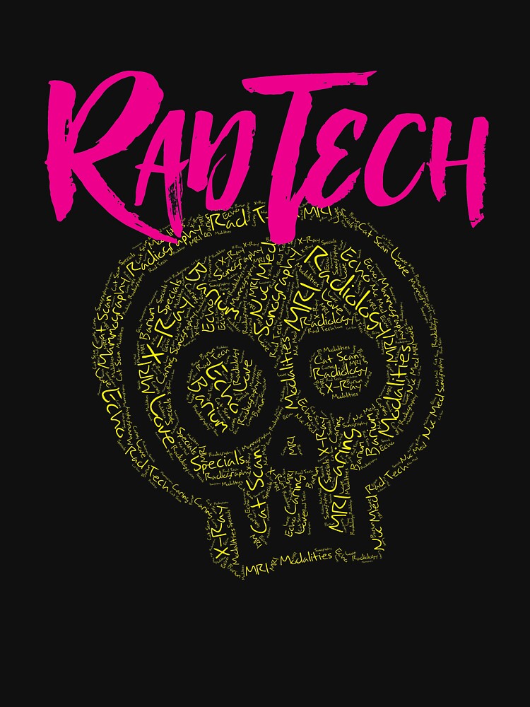 "Rad Tech Pink Skull Radiology Terms" T-shirt by GriffsGraphix | Redbubble