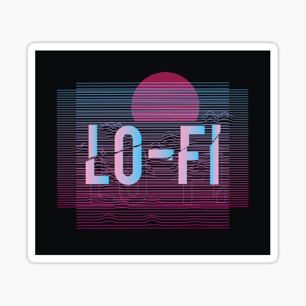 "Lofi Hip Hop Line Art " Sticker by ghost888 | Redbubble