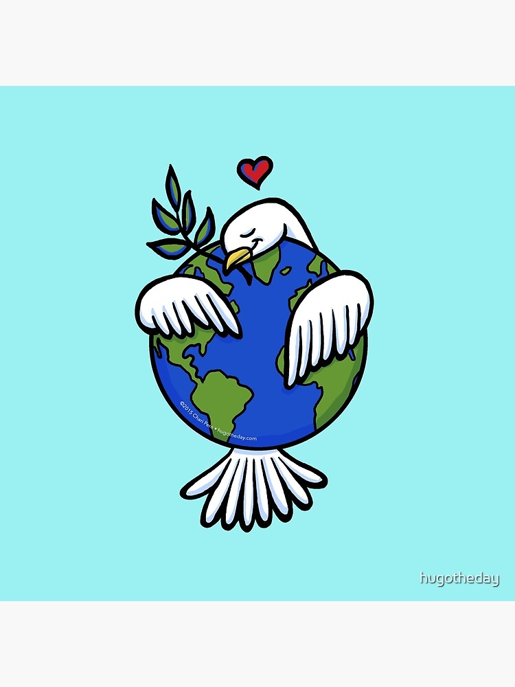 "World Peace Hug" Throw Pillow for Sale by hugotheday | Redbubble