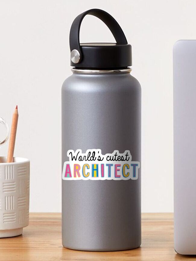 "Architect Gifts | World's cutest Architect" Sticker for Sale by ...