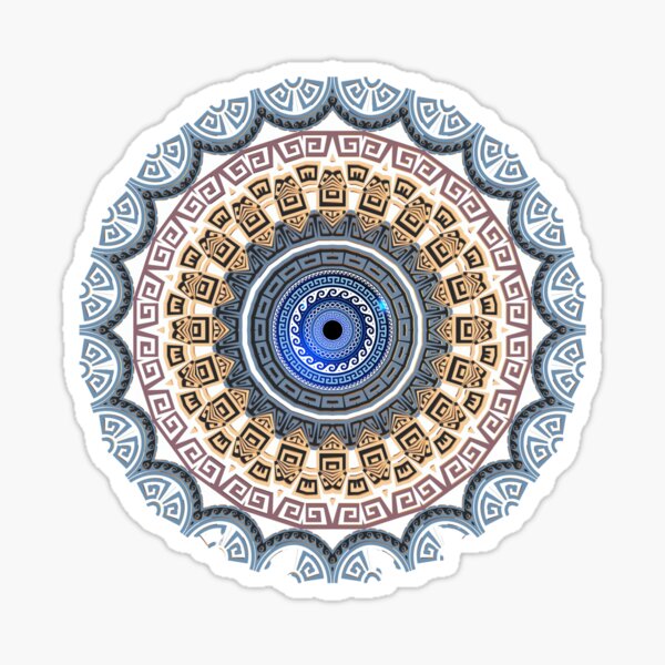 "Mati Evil Eye Blue Gold Kiki Collection" Sticker by Yiorgosnj13 ...