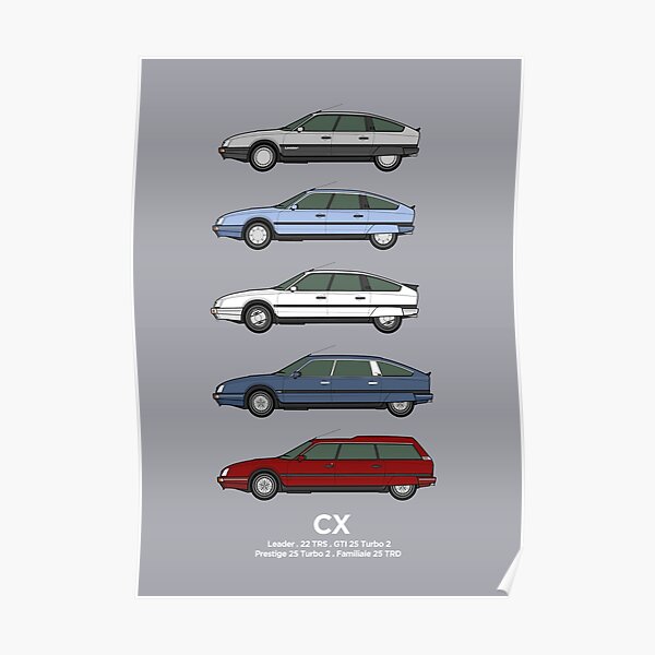 "Citroen CX S2 Classic Car Collection" Poster by RJWautographics ...