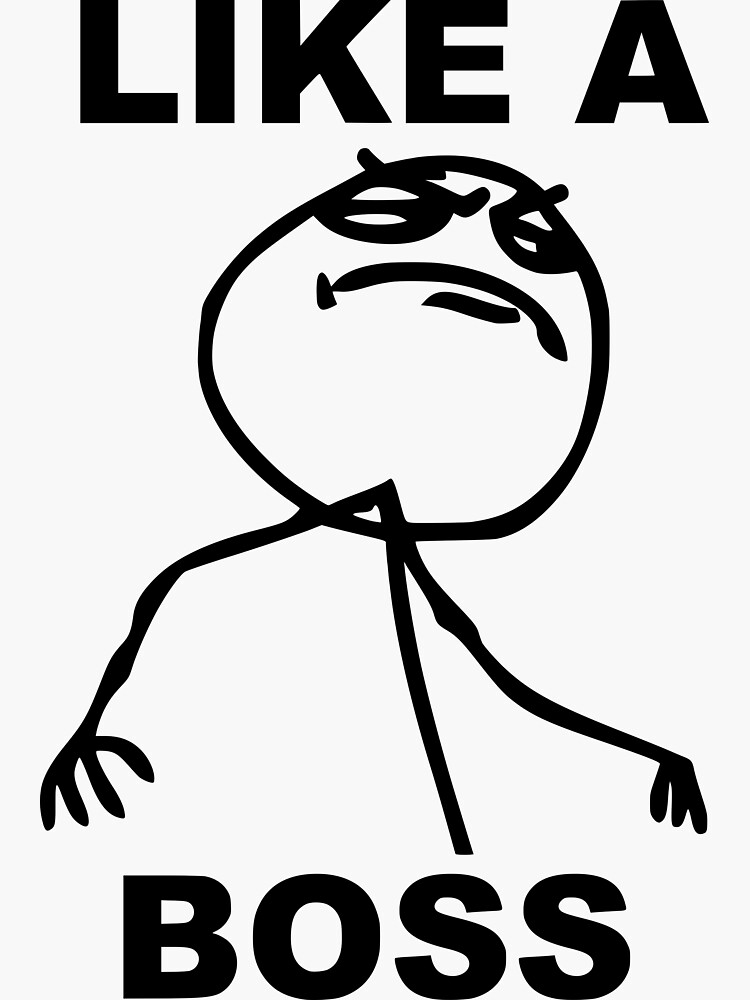 "Like A Boss" Sticker for Sale by CashLucky | Redbubble