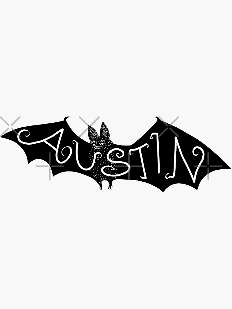 "austin texas bat" Sticker for Sale by mfarmand | Redbubble