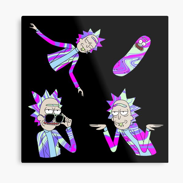 Psychedelic Rick Sanchez Metal Prints | Redbubble