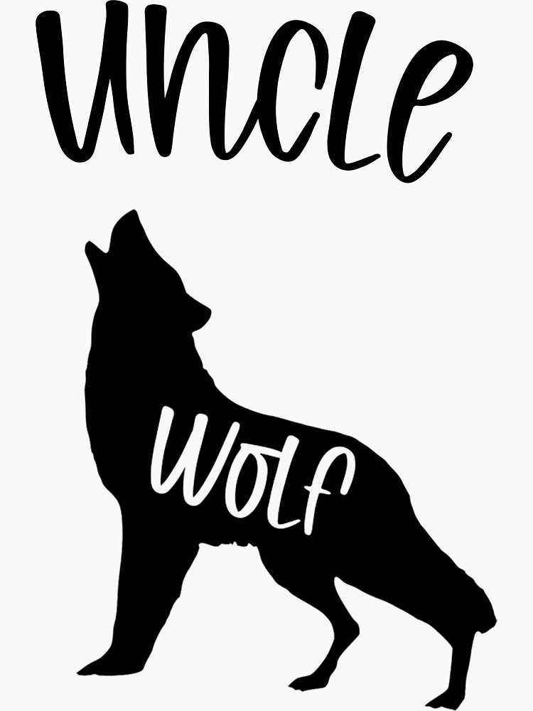 "Uncle Wolf " Sticker for Sale by customizeme | Redbubble