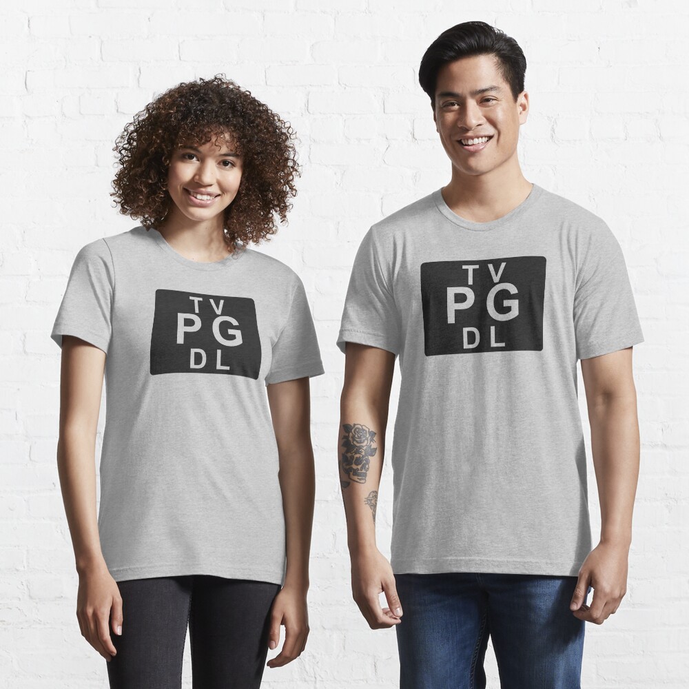 "TV PG DL (United States) black" T-shirt by bittercreek | Redbubble
