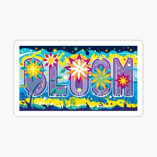 "bloom" Sticker for Sale by tejaltank | Redbubble
