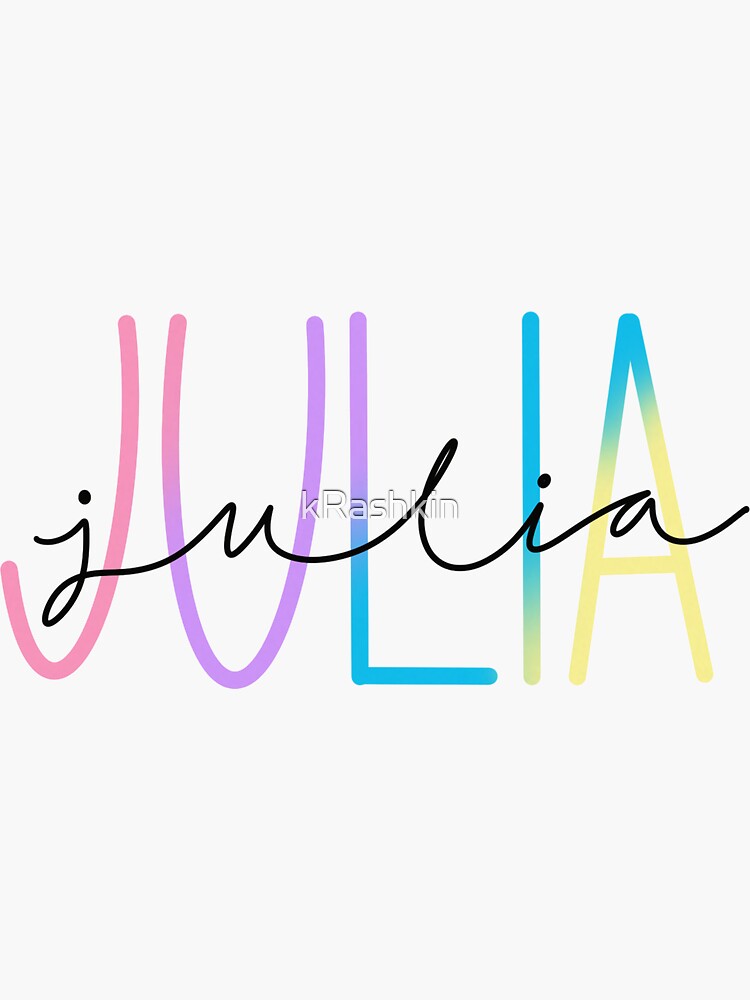 "Julia" Sticker for Sale by kRashkin | Redbubble