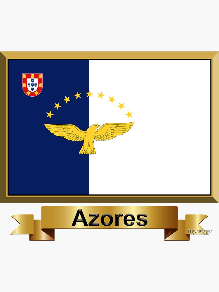 "Azores Flag Gifts, Stickers & Products (N)" Sticker for Sale by ...