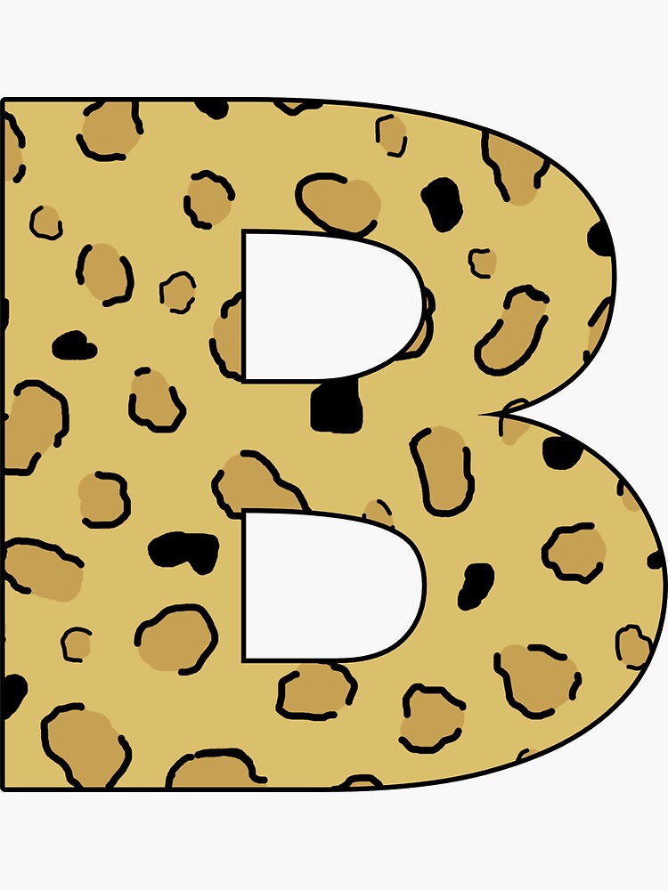"B cheetah letter" Sticker for Sale by jormarbs | Redbubble