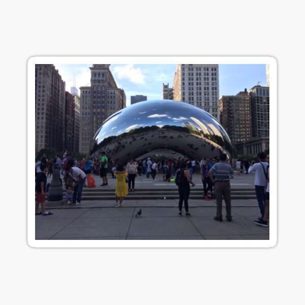 "The Chicago Bean" Sticker by fwengoley | Redbubble