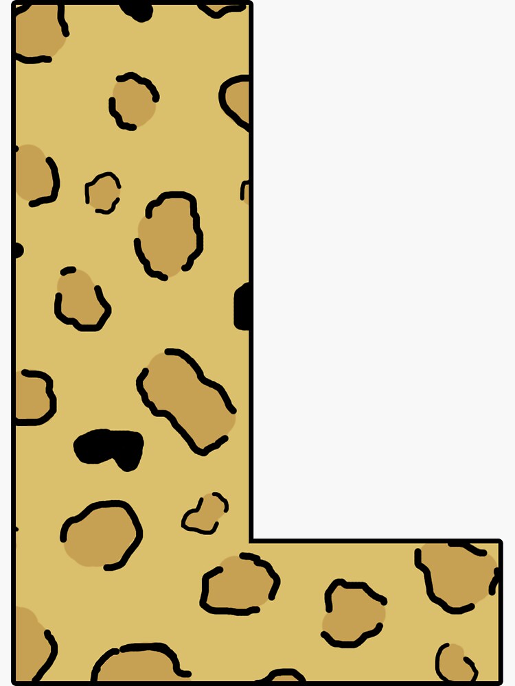 "L cheetah letter" Sticker for Sale by jormarbs | Redbubble