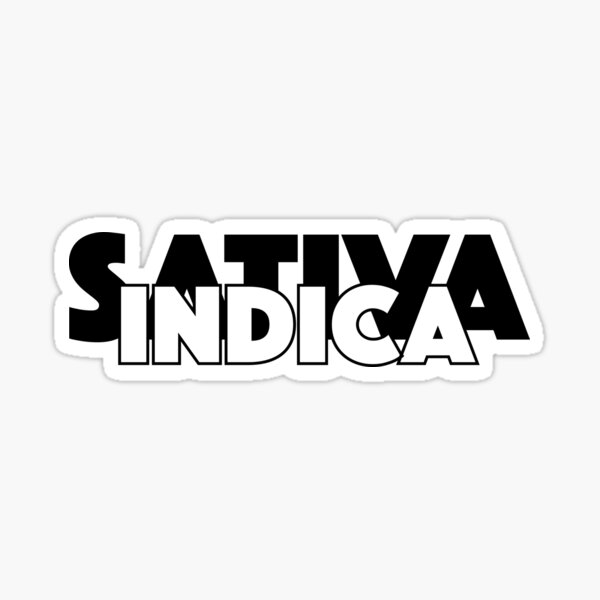 "Indica Sativa" Sticker for Sale by TheFlying6 | Redbubble