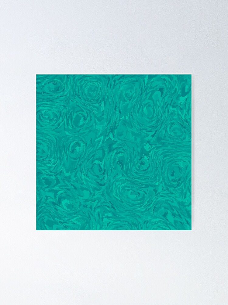 "Monochrome Wild Turquoise Color" Poster by Monochronicity | Redbubble
