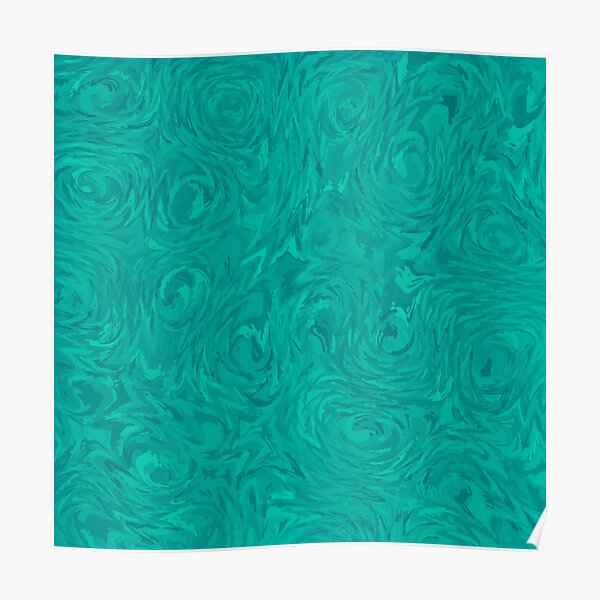 "Monochrome Wild Turquoise Color" Poster by Monochronicity | Redbubble