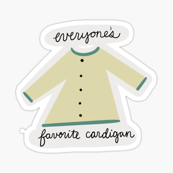 "cardigan" Sticker by isabxllaaaaa | Redbubble