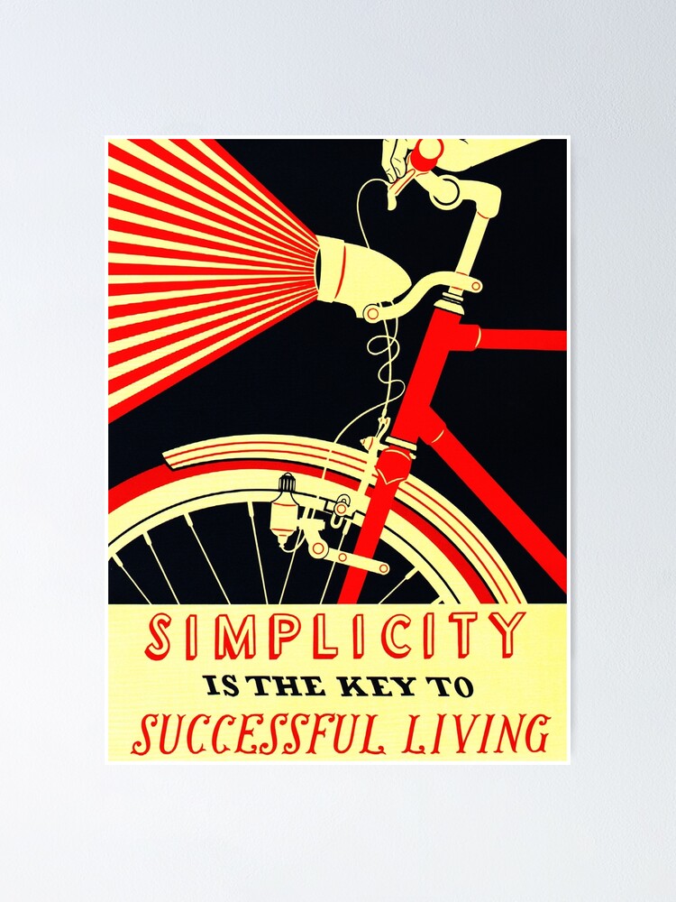 "Simplicity is the key to Successful Living Wall Decor Art" Poster by ...