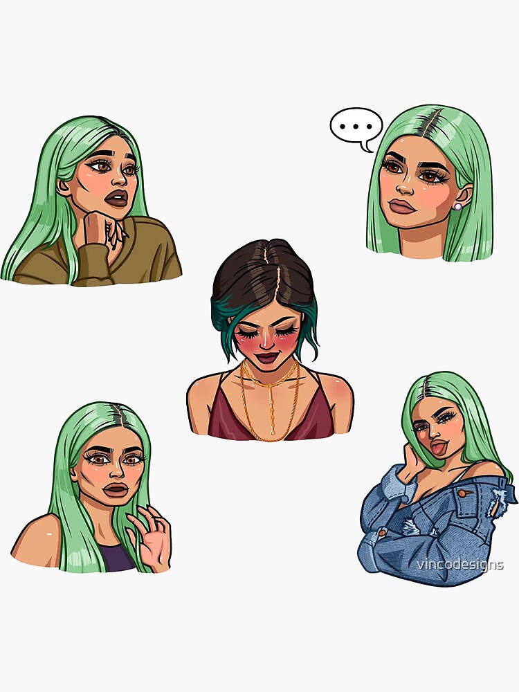 "Kylie Jenner Sticker Collection Custom Artwork" Sticker by ...