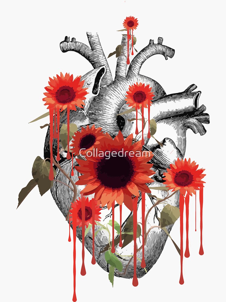 "Blood Spring Heart flower, heart red blood sunflowers, cool cute mask ...