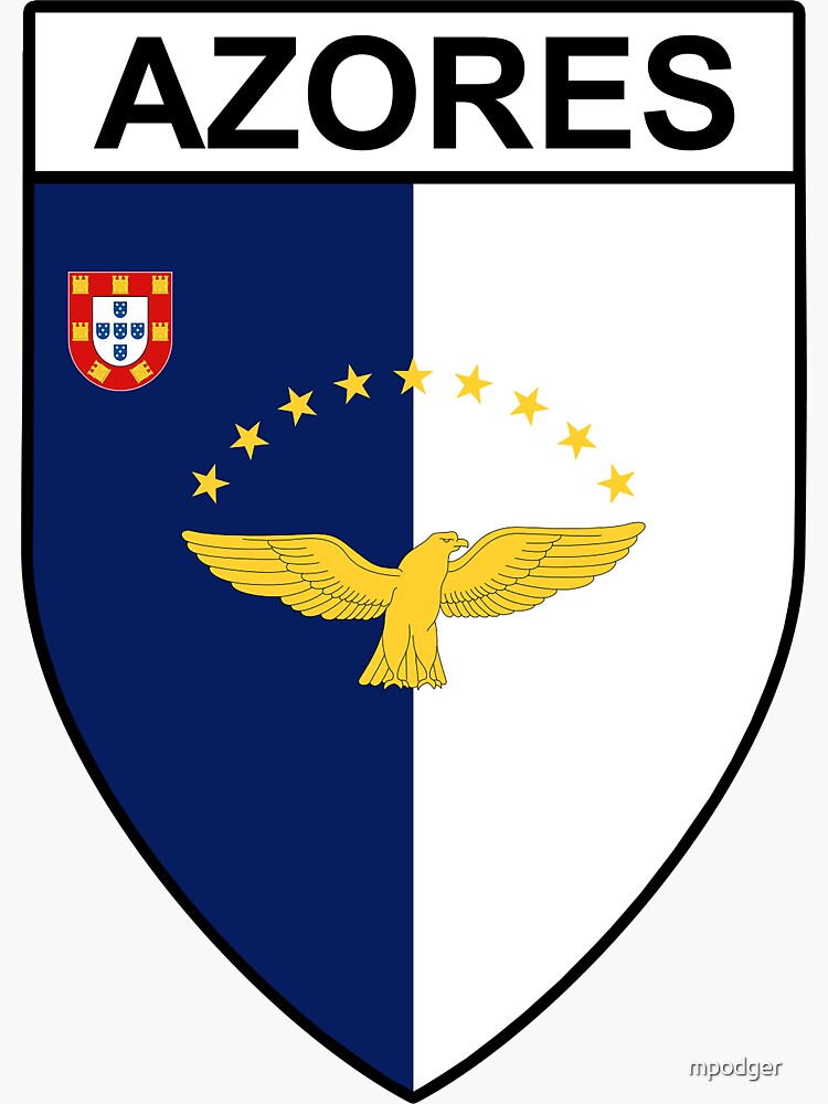 "Azores Flag Gifts, Stickers & Products (GF)" Sticker for Sale by ...
