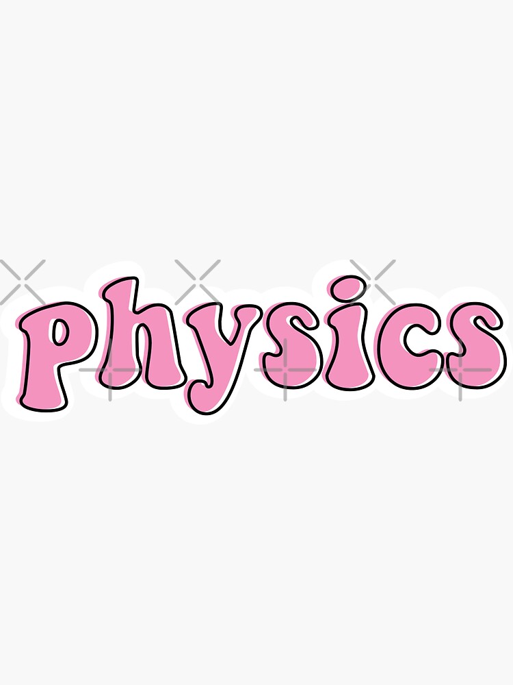 "Physics Sticker- Pink" Sticker for Sale by sophiemrich | Redbubble