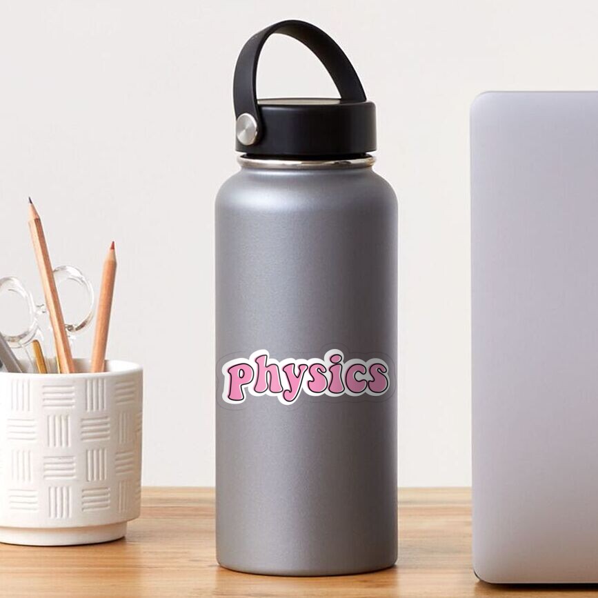 "Physics Sticker- Pink" Sticker for Sale by sophiemrich | Redbubble