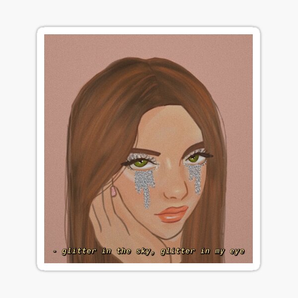 "Glitter tears" Sticker for Sale by SNS-Arts | Redbubble