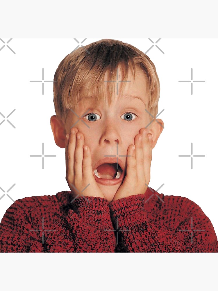 "Home Alone Kevin mccallister Open Mouth Screaming Shocked Face" Magnet ...