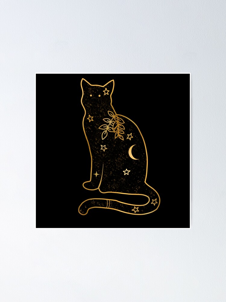 "Gold star cat" Poster by GCiummo | Redbubble