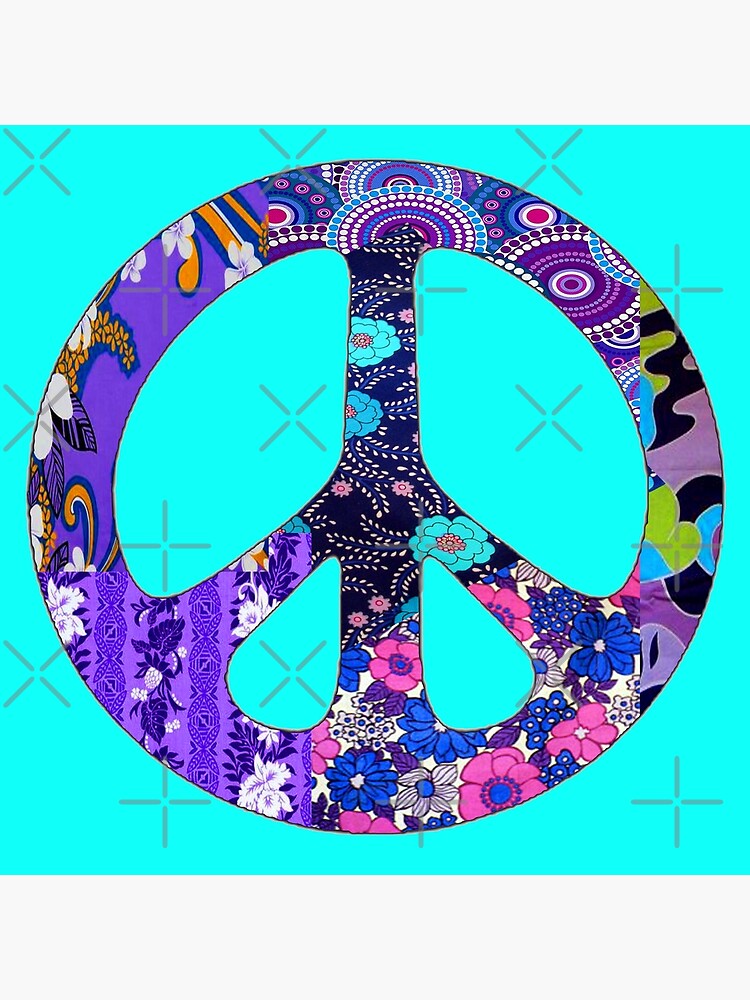 "Groovy Purple Peace Sign " Canvas Print by artbyomega | Redbubble