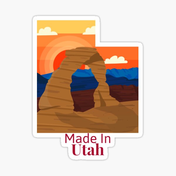 "Made in Utah | Balanced Rock Illustation" Sticker for Sale by ...