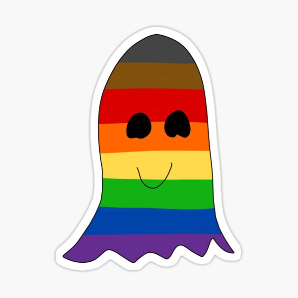 "LGBTQA+ Pride Ghost " Sticker for Sale by SedgeWren | Redbubble