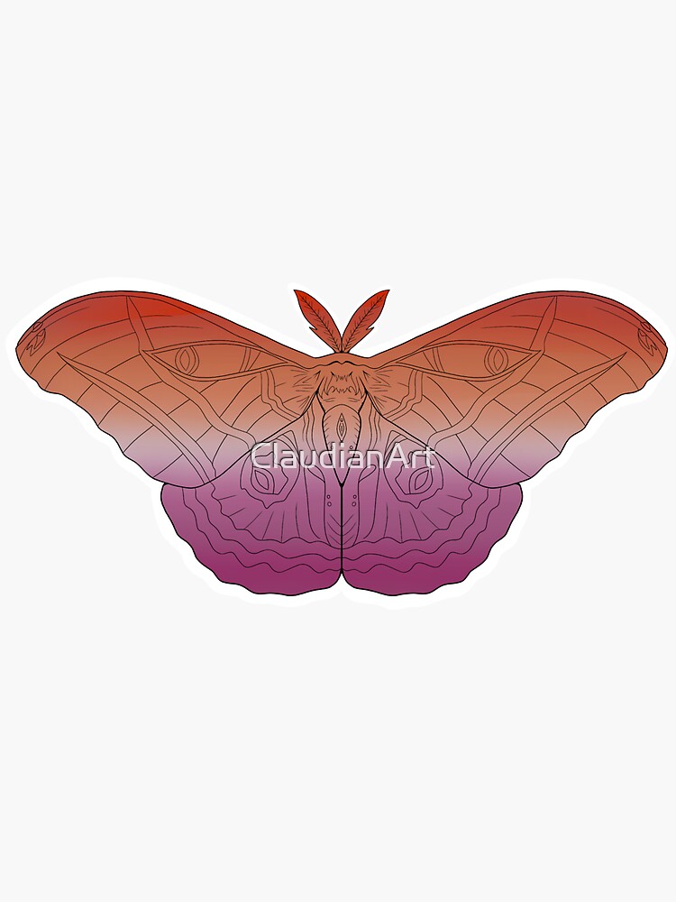 "Discreet Pride Flag (Lesbian Moth)" Sticker for Sale by ClaudianArt ...