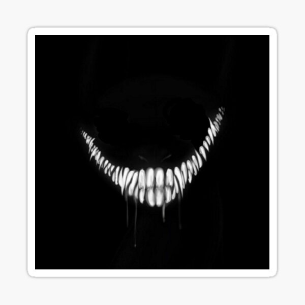 "Scary Smile drooling at prey " Sticker by BukLauDesu | Redbubble