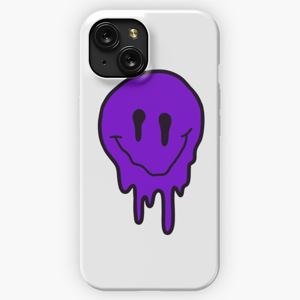 "purple drippy smiley face " Sticker for Sale by zarapatel | Redbubble