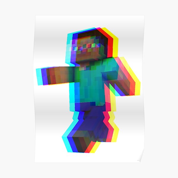 Minecraft Steve Posters | Redbubble