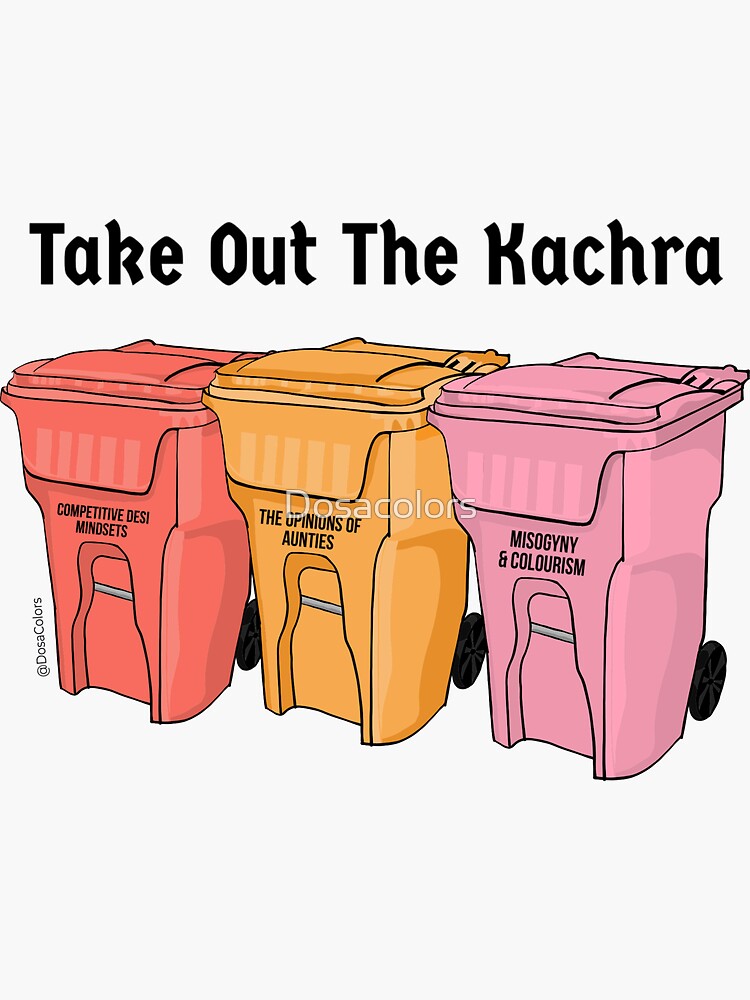 "Take Out The Kachra" Sticker for Sale by Dosacolors | Redbubble