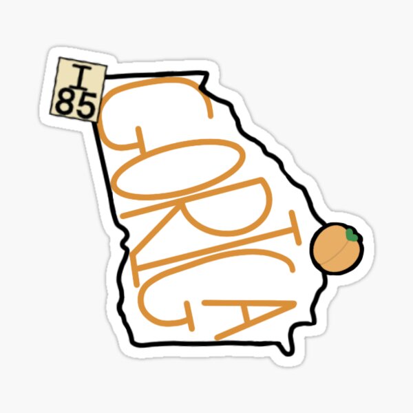 "Georgia Sticker" Sticker by designsbymeganx | Redbubble