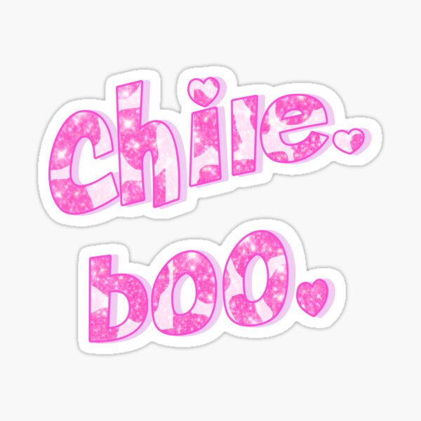 "chile, boo" Sticker for Sale by thatmoonbby | Redbubble