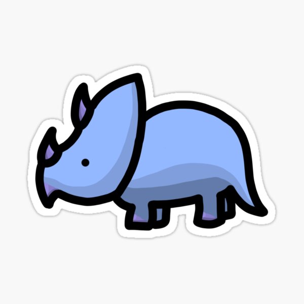 "Baby Blue Dinosaur" Sticker for Sale by BatDadsCowl | Redbubble