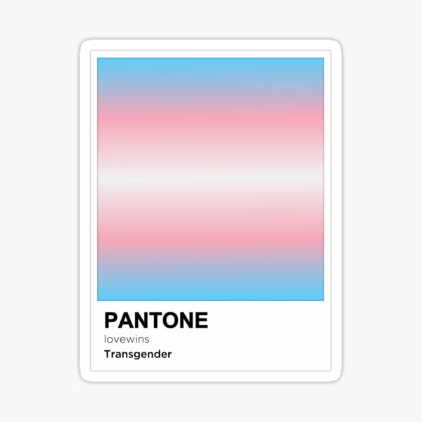 "Pride Transgender Pantone" Sticker for Sale by iagorfrost | Redbubble