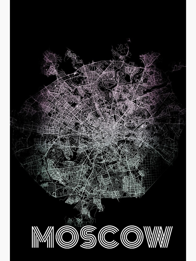 "MOSCOW city road map black and white artistic simple , complex ...