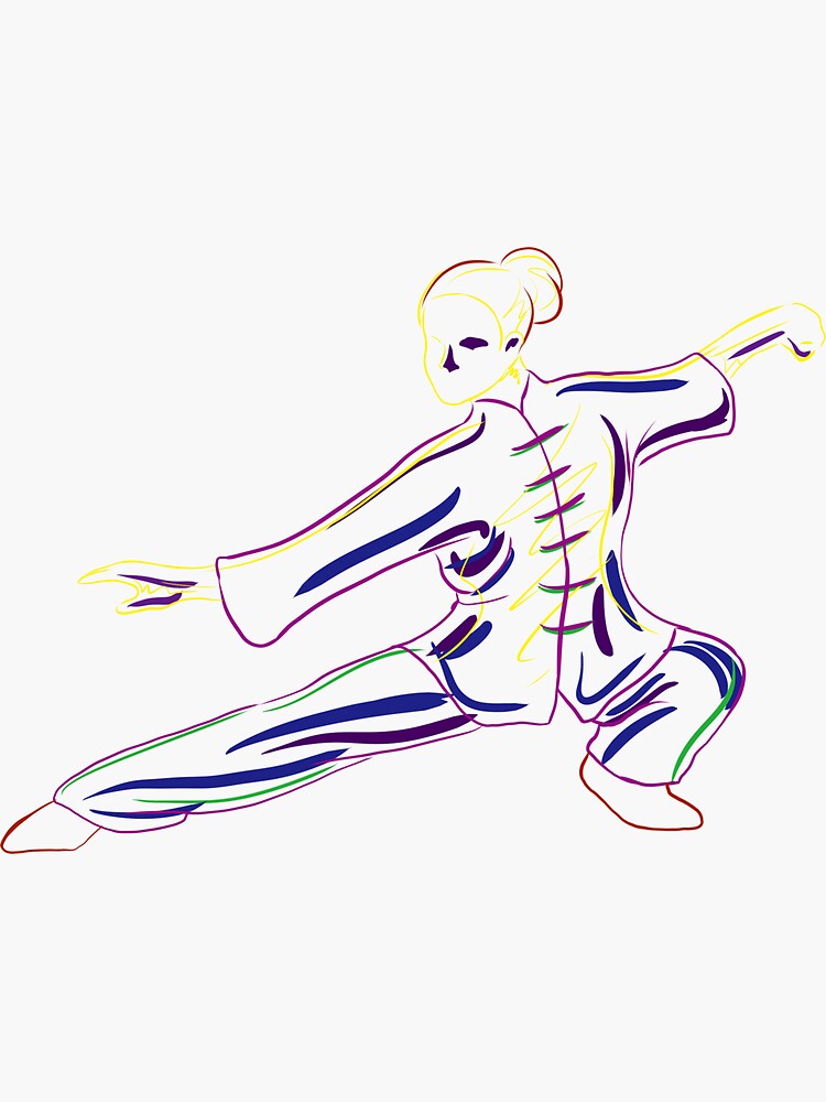 "Colored Tai Chi" Sticker by alwe-designs | Redbubble