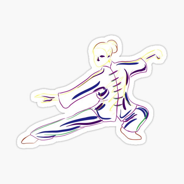 "Colored Tai Chi" Sticker by alwe-designs | Redbubble