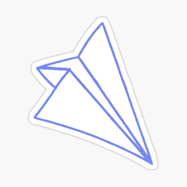 "paper airplane" Sticker by han04 | Redbubble