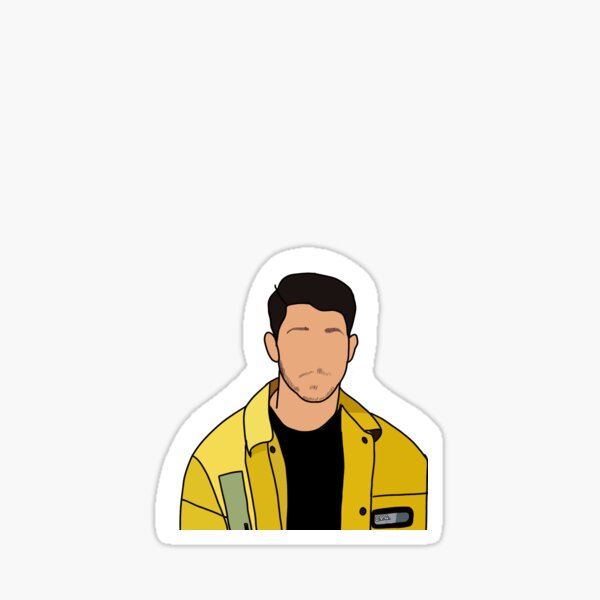 "Drawing inspired by Nick Jonas" Sticker by Kreartebykiki | Redbubble