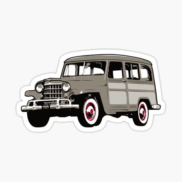 "Vintage Station Wagon" Sticker by CoolRide | Redbubble